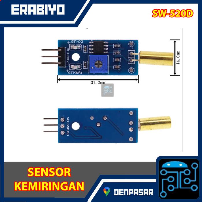 Jual Sensor Kemiringan SW 520D Angle Tilt Arduino Kota Denpasar