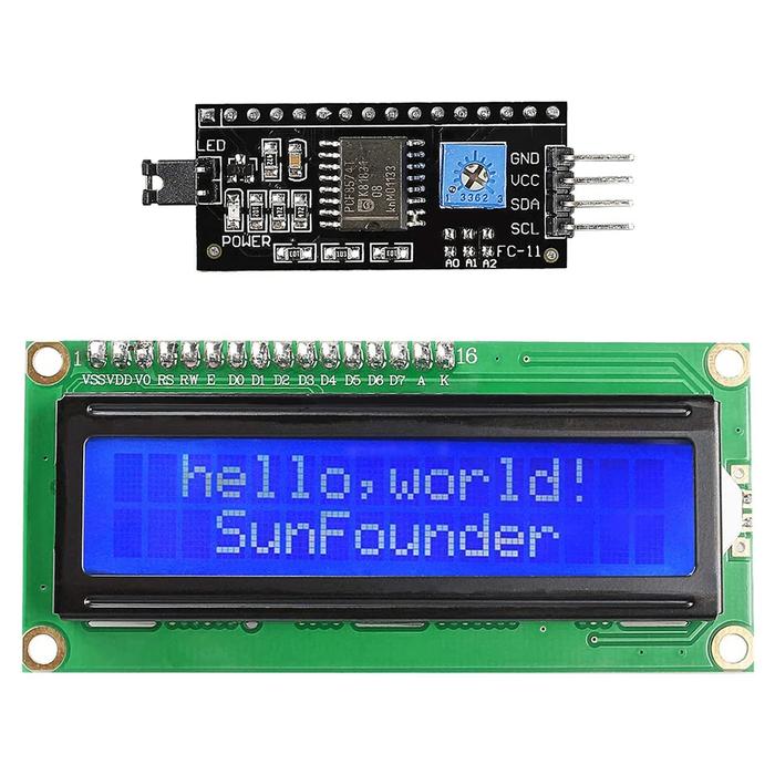 Jual Module Blue Screen 16x2 Character LCD Display 5V For Arduino