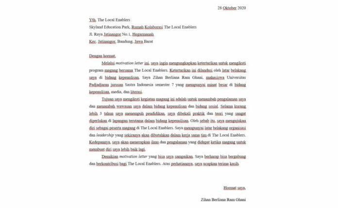 6 Contoh Motivation Letter dan Cara Membuatnya dengan Mudah