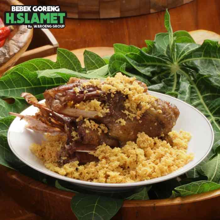 Daftar Menu Bebek Goreng H Slamet, Lengkap dengan Harga