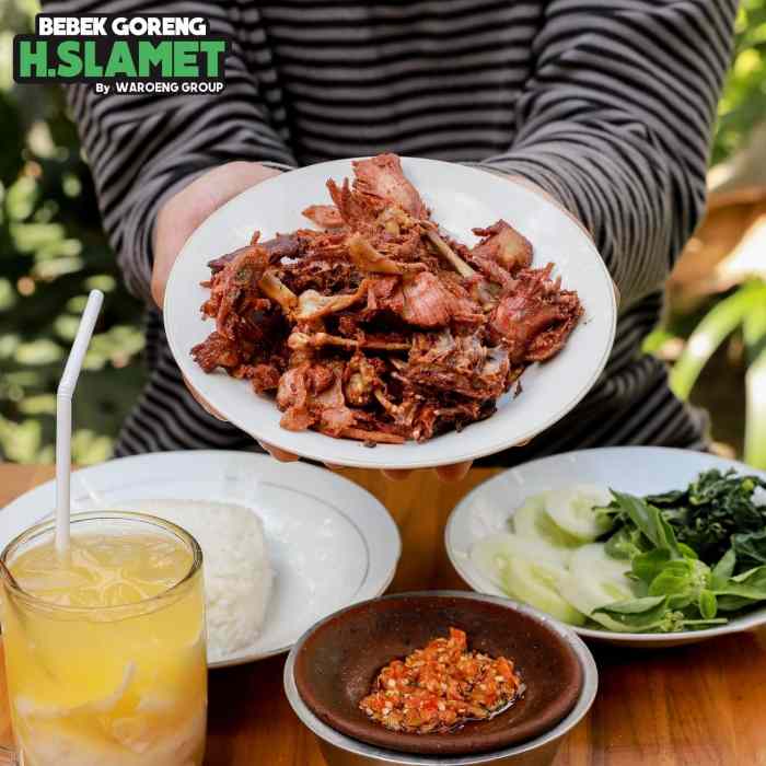 Daftar Menu Bebek Goreng H Slamet, Lengkap dengan Harga