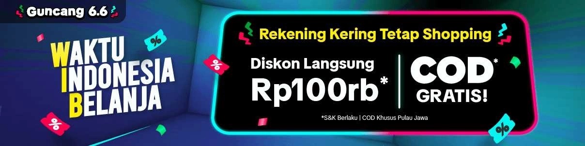 Promo 6.6 | Guncangan Flash Sale & Diskon s.d Rp100rb!