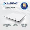 Promo ACP aluminium composite panel Alcopan White Glossy PE 3mm ...