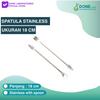 Promo Spatula Laboratorium Stainless Steel with Spoon (Ukuran 18cm ...