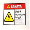 Jual rambu stiker BAHAYA LISTRIK TEGANGAN TINGGI / rambu k3 sticker ...