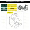 Jual Alumunium Bracket Corner Siku 2020 / Gusset corner Profile 2020 ...