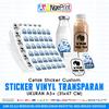 Jual Cetak Stiker Transparan / Bening A3+ / Sticker Botol Minuman ...