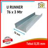 Jual U Runner 76 Tebal 0,35 Mm Partisi Gypsum Besi Rangka Galvanis ...