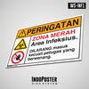 Jual Safety Sign K3 PVC ANSI Zona Merah Area Infeksius Dilarang Masuk M ...