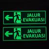 Jual Jalur Evakuasi / Exit Sign (GLOW IN THE DARK) - custom ukuran - Arah kanan, 10 x 30cm ...