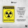 Jual Sticker Peringatan bahaya radiasi / stiker awas bahaya radiasi - L ...