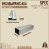 Jual Besi Hollow / holo galvanis 4x4 untuk WPC Decking kayu tulangan ...