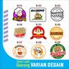 Jual Print Stiker Label Kemasan Cemilan Snack Basreng Pedas Costum Nama ...
