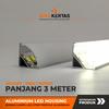 Jual housing led strip sudut kap rumah lampu profile siku aluminium 3 ...