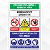 Jual Sign Akrilik Utamakn keselamatan dan kesehatan kerja (Ruang Genset ...