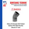 Jual Elbow / Knee 2" inch PVC Rucika AW (Tebal) 45 Derajat - Jakarta Barat - Tk Bintang Teknik ...