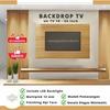 Jual Backdrop Tv Minimalis + Lampu Led - Natural oak, 130 x 80 x 5 cm ...