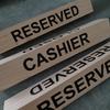 Review sign cashier - desk sign- penanda meja kasir - cashier - closed ...