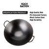 Promo KOCH&BACKEN Black Carbon Steel Classic Wok 32cm Wajan Baja ...