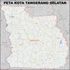 Jual Peta Kota Tangerang Selatan Kecamatan Dan Kelurahan - 90x90cm ...