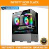 Jual CASING INFINITY NOIR Black + 3 Fan mATX Compact Seaview Case ...