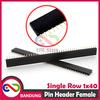 Jual PIN HEADER FEMALE STRIP SINGLE ROW 1X40 2.54MM BLACK HITAM - Kota ...