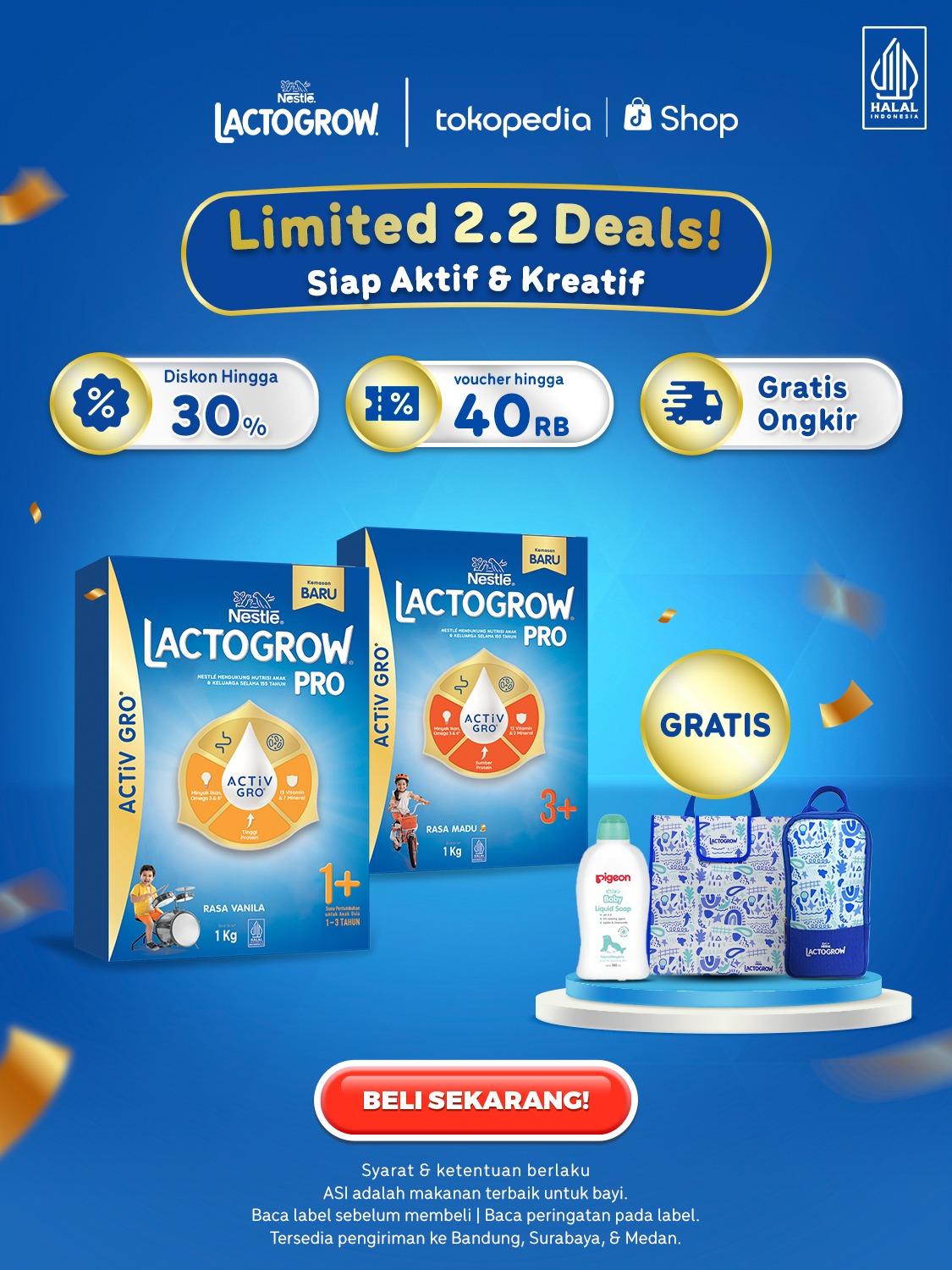 Lactogrow Official Store - Produk Resmi & Terlengkap | Tokopedia