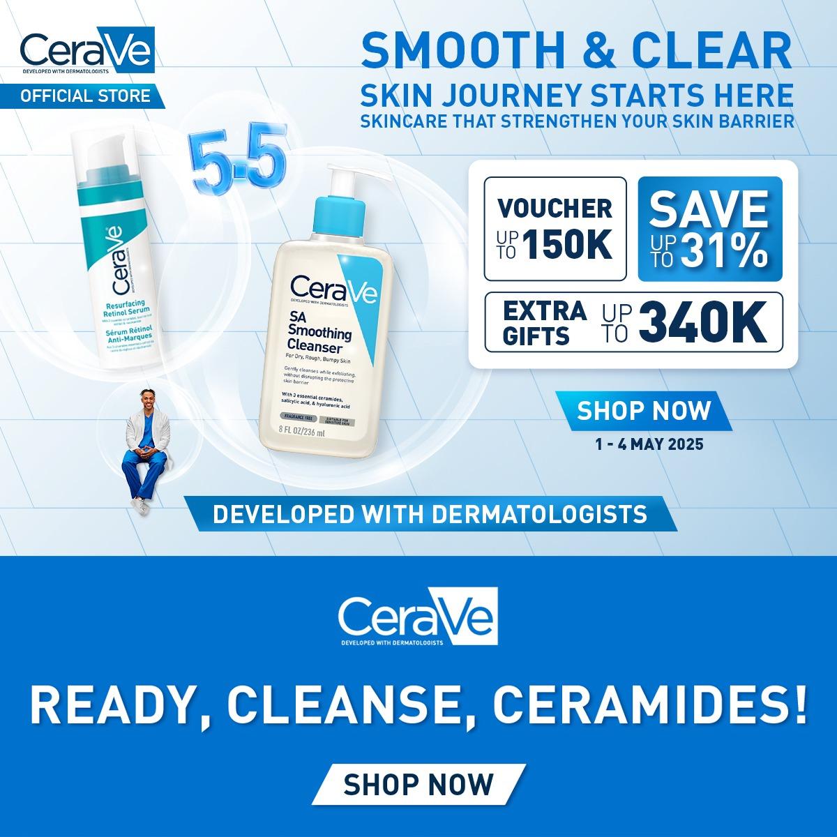 CeraVe Official Shop - Produk Resmi & Terlengkap | GoPayLater Cicil 0% ...