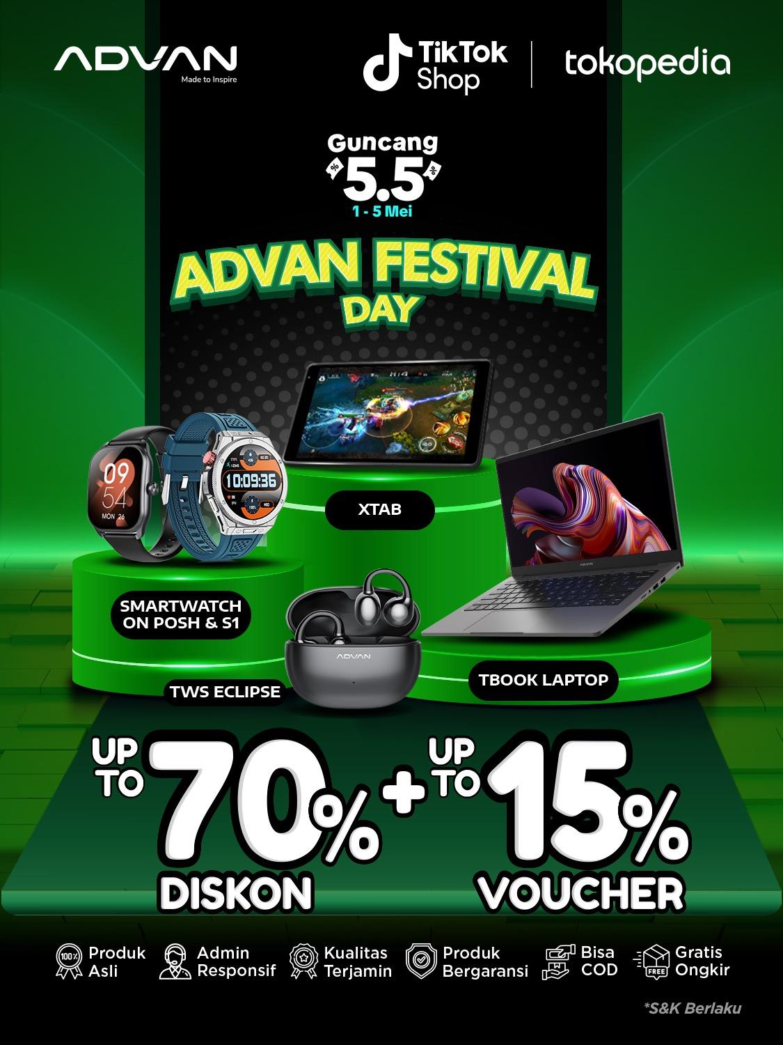 ADVAN INDONESIA - Produk Gadget & Aksesoris HP Lokal Terbaik | Tokopedia
