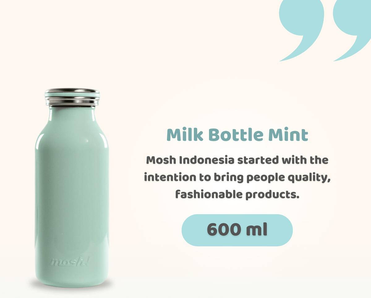 Promo NEW! Mosh Milk Bottle - Botol Minum Stainless Steel 600ml - Mint - Jakarta Timur - Mosh ...