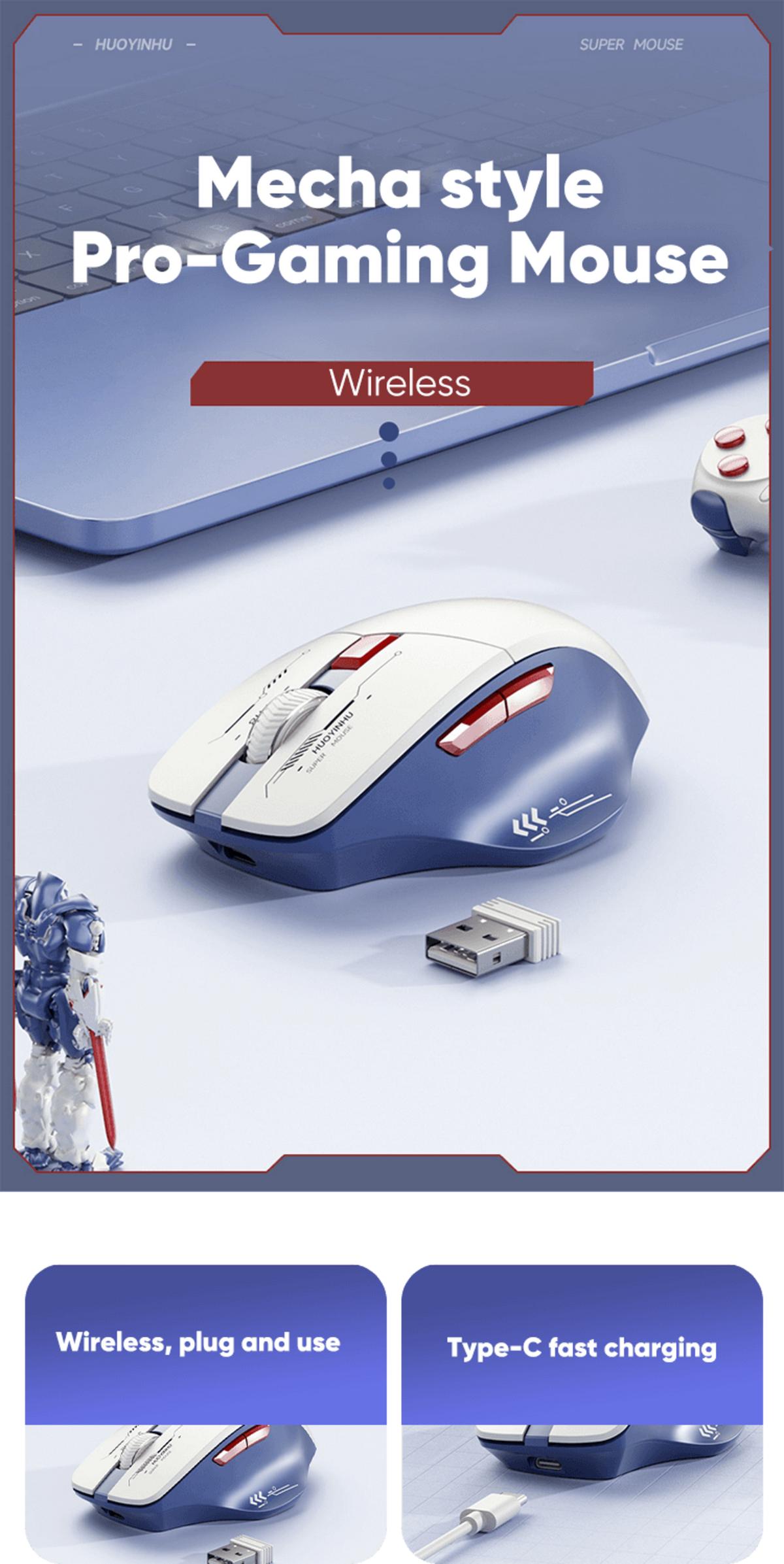Promo MOFii Mouse Wireless Gaming Rechargeable Baterai Type-C Fast ...