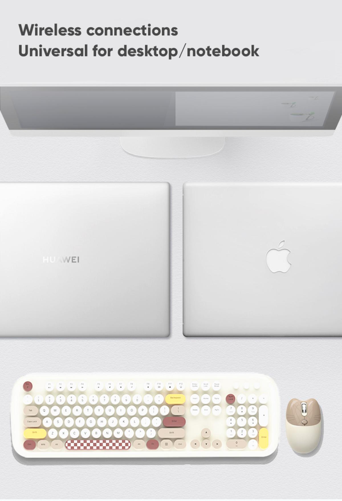 Promo MOFii Keyboard Wireless Dan Mouse Wireless Set 2.4G Zero - Putih ...