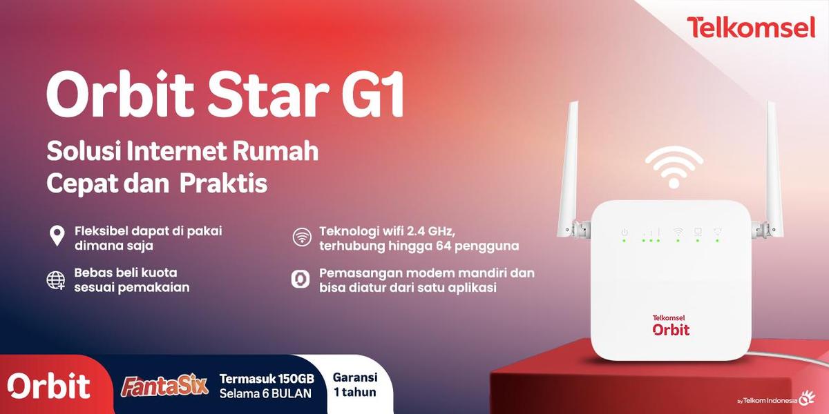 Promo Telkomsel Orbit Star G1 Modem Wifi 4G High Speed Bonus Data ...