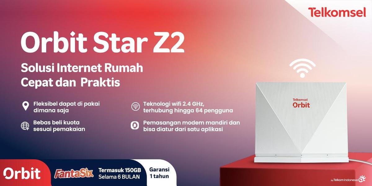Promo Telkomsel Orbit Star Z2 Modem WiFi 4G High Speed Bonus Data Cicil ...