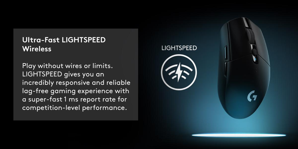 Promo Logitech G304 Lightspeed Mouse Gaming Wireless Sensor 12K DPI ...