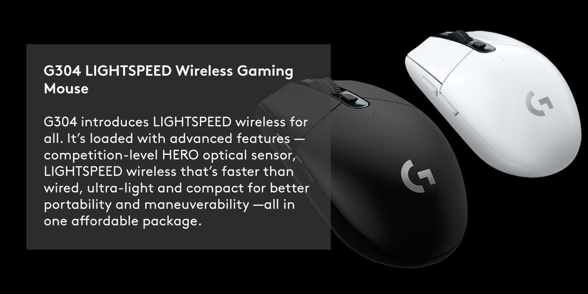 Promo Logitech G304 Lightspeed Mouse Gaming Wireless Sensor 12K DPI ...