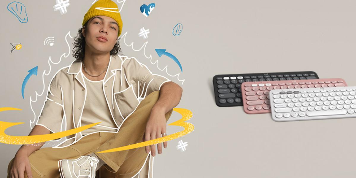 Promo Logitech Pebble Keys2 K380s Keyboard Wireless Bluetooth ...