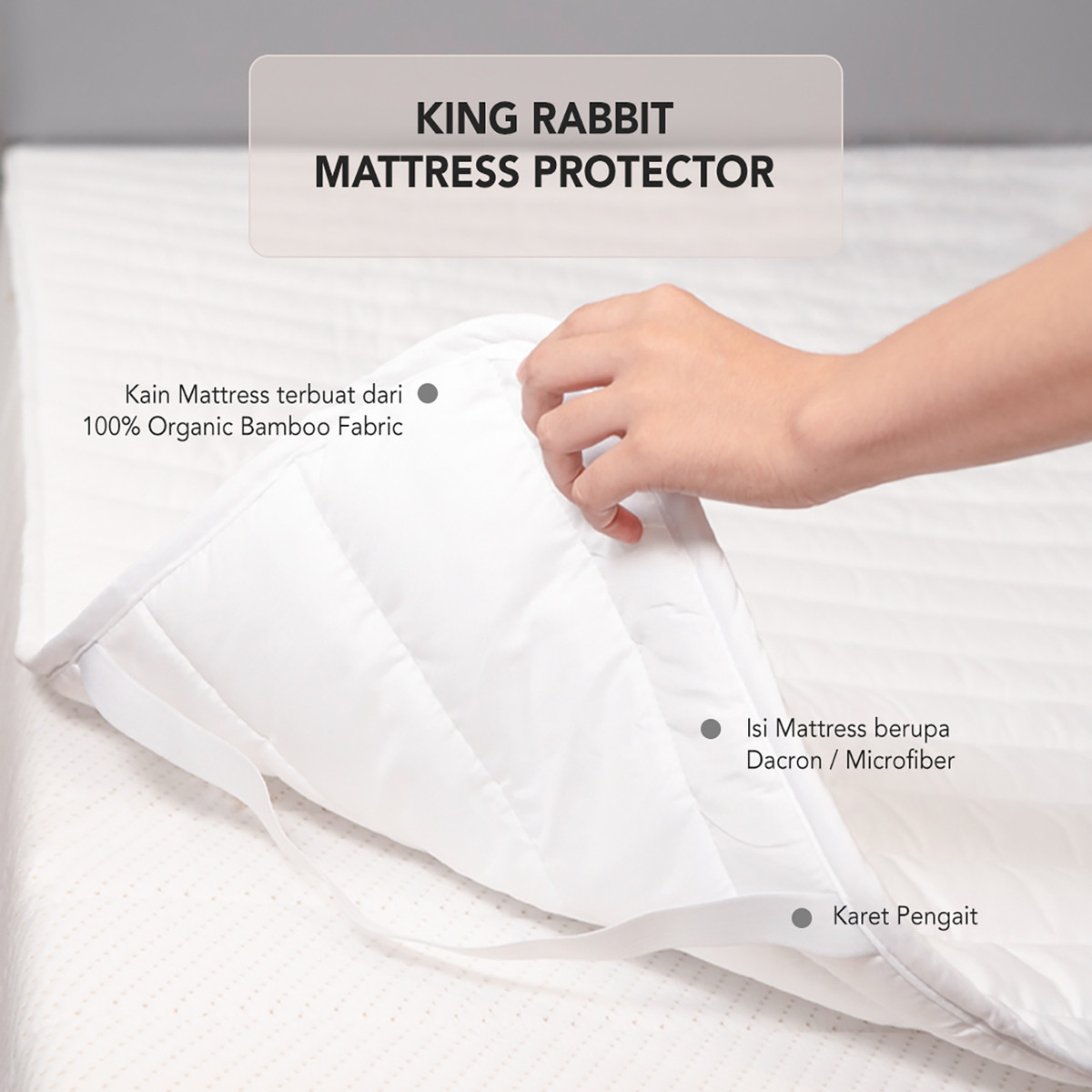 Promo King Rabbit Premium Matress Protector / Pelindung Kasur - 160X200 ...