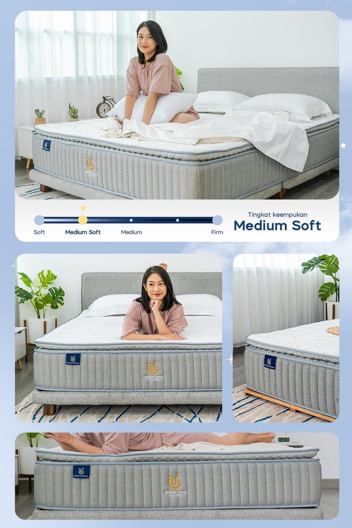 Promo Kasur Pocket Spring Bed Latex HR Single Pillowtop 30cm Uniland ...