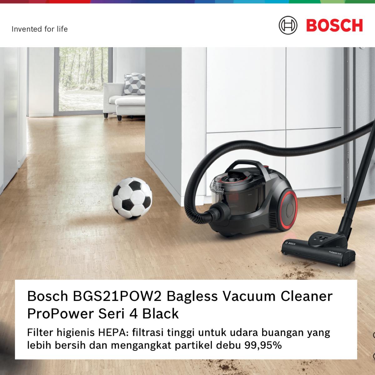 Promo Bosch BGS21POW2 Bagless Vacuum Cleaner ProPower Seri 4 Black ...