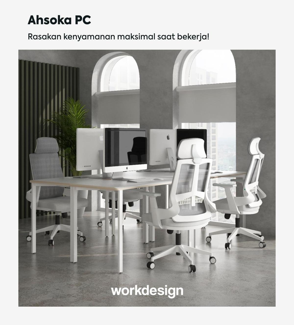 Promo Workdesign - Ahsoka PC Kursi Kantor / Kursi Kerja Ergonomis - D Grey-B Green Cicil 0% 3x ...