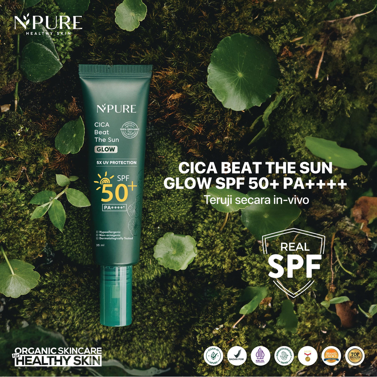 Promo NPURE Sunscreen Cica Beat The Sun SPF 50 PA++++ - Jakarta Utara ...