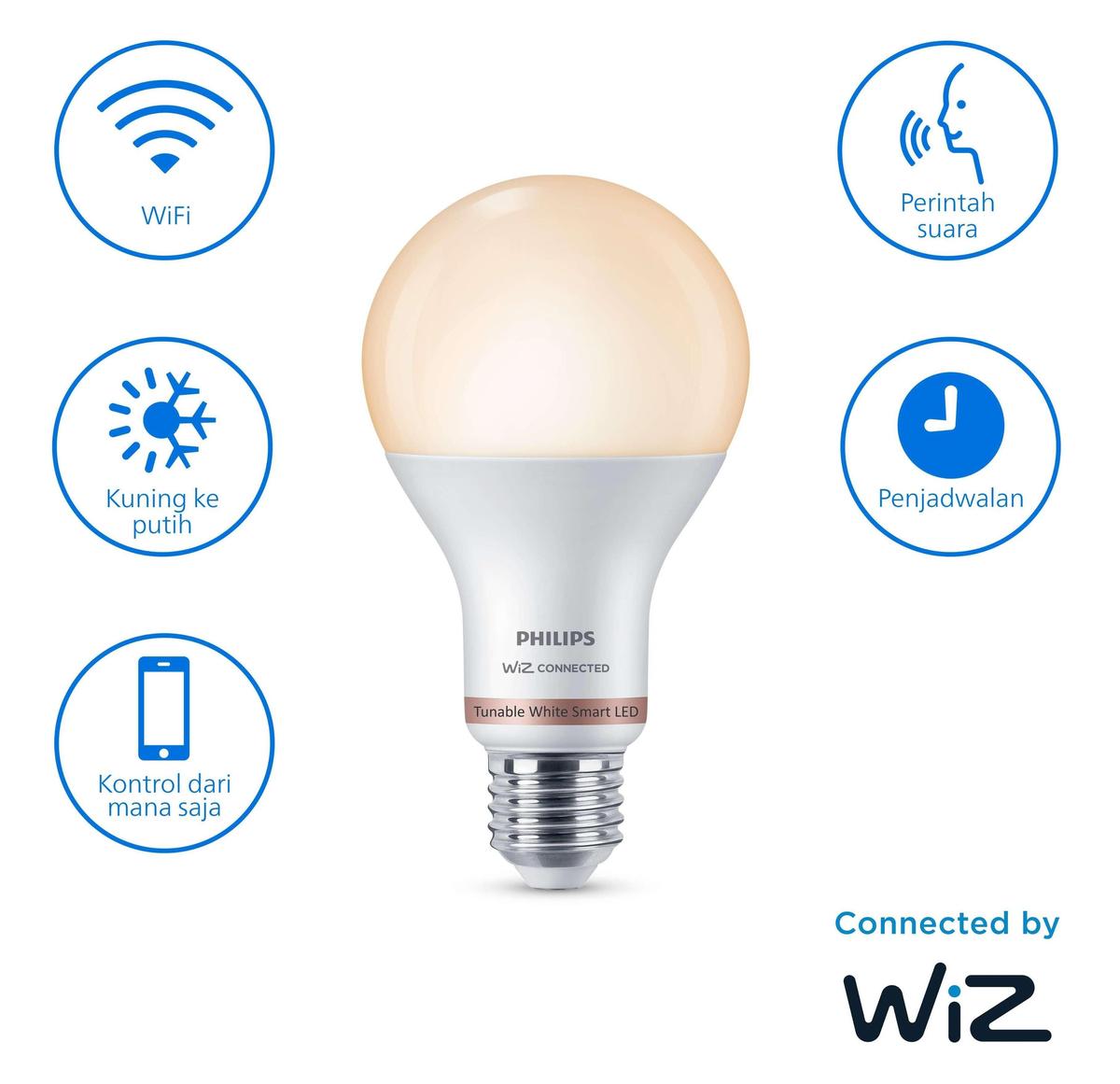 Promo Philips Lampu Bohlam Smart WiFi LED 8W With Bluetooth Tunable ...
