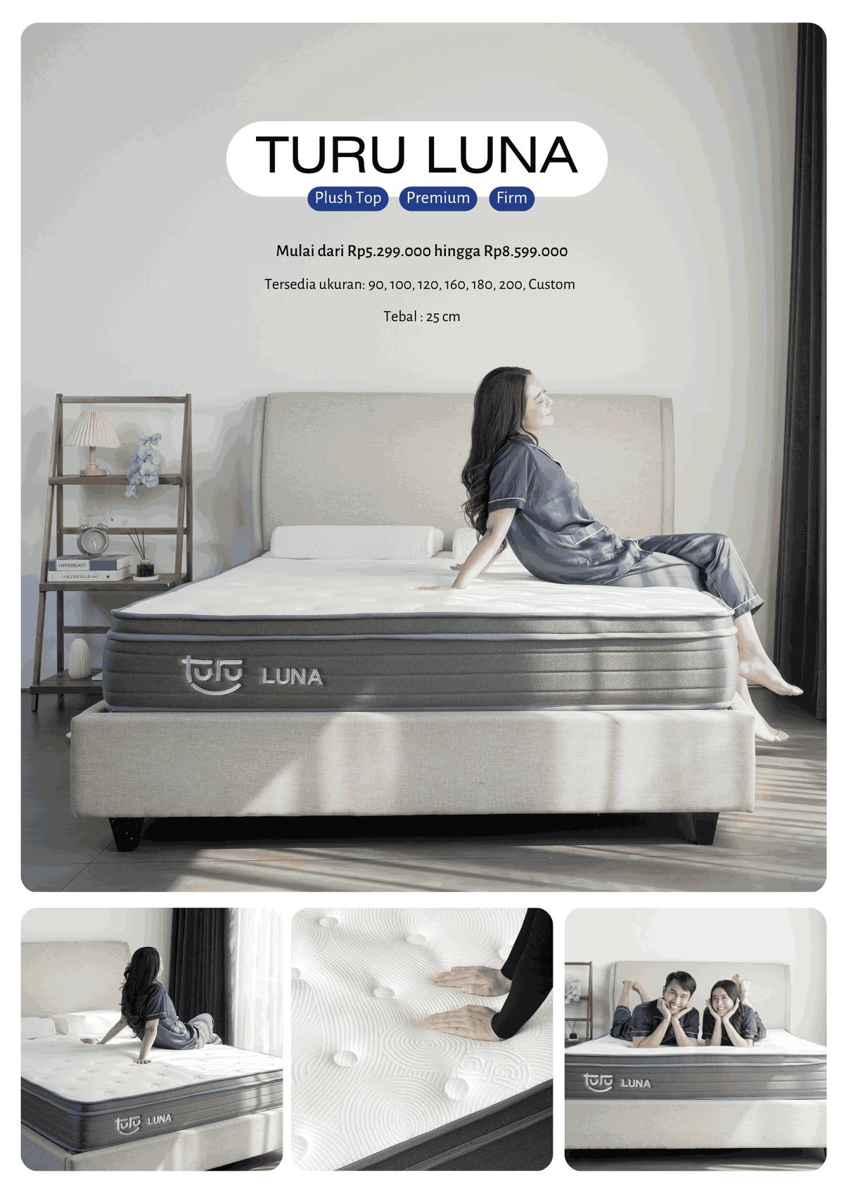 Promo Kasur Busa Premium TURU LUNA Plush Top Natural Latex ukuran ...