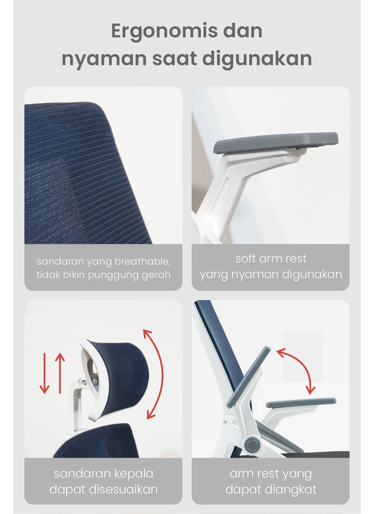 Promo PIRA WORK - MARA EC Kursi Kerja / Kursi Kantor / Kursi Ergonomis / Kursi Kantor Hidrolik ...