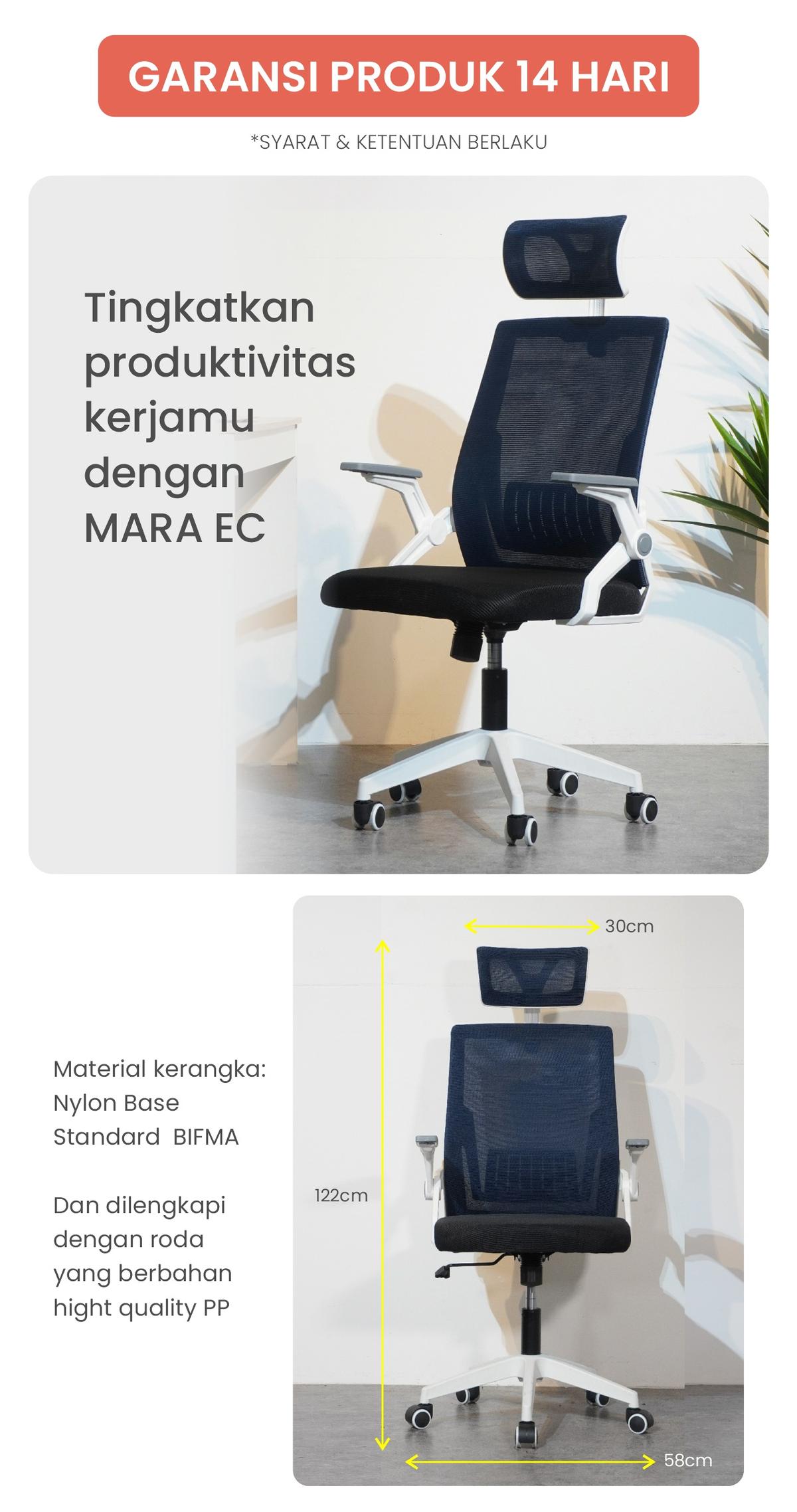 Promo PIRA WORK - MARA EC Kursi Kerja / Kursi Kantor / Kursi Ergonomis / Kursi Kantor Hidrolik ...