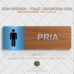 Jual Papan Rambu Petunjuk TOILET SIGN KAYU Gambar Tanda WC Restroom ...