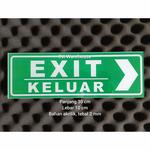 Jual Acrylic Sign Signage EXIT Tanda Keluar Rambu Simbol Akrilik 10 x ...