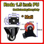 Promo Roda 1.5 Inch PU PVC + Bearing HEAVY DUTY Caster Troli Furniture ...
