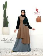 Jual SEPLY Gamis Meyra 08 Dress Muslim - MOONLESS NIGHT, M - Kota ...